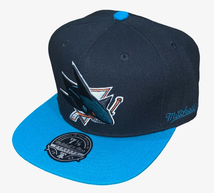 San Jose Sharks NHL Mitchell & Ness – Two-Tone 25th Patch Dynasty Fitt ...